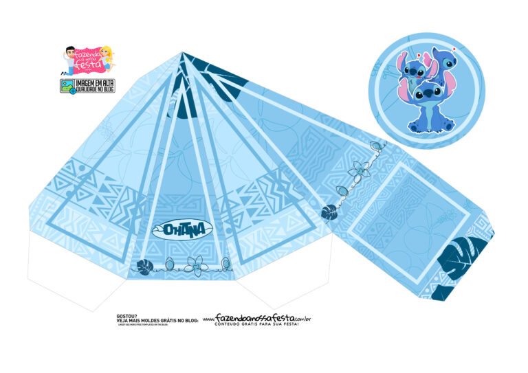 Caixa Cone Stitch - Fazendo a Nossa Festa