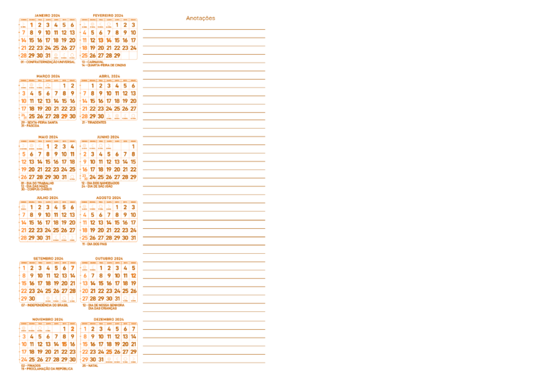 Calendario 2024 Sem Fundo Meia Pagina Laranja - Fazendo a Nossa Festa Calendario 2024 Sem Fundo Meia Pagina Laranja - Fazendo a Nossa Festa