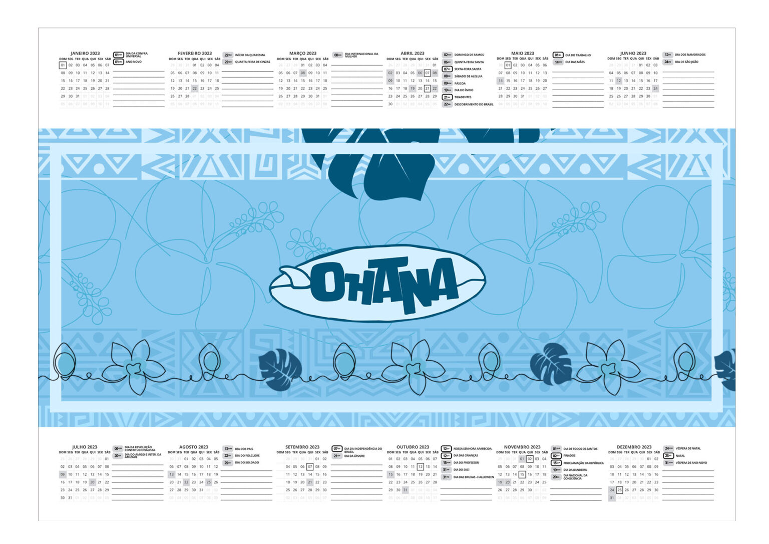 Calendario Stitch - Fazendo a Nossa Festa