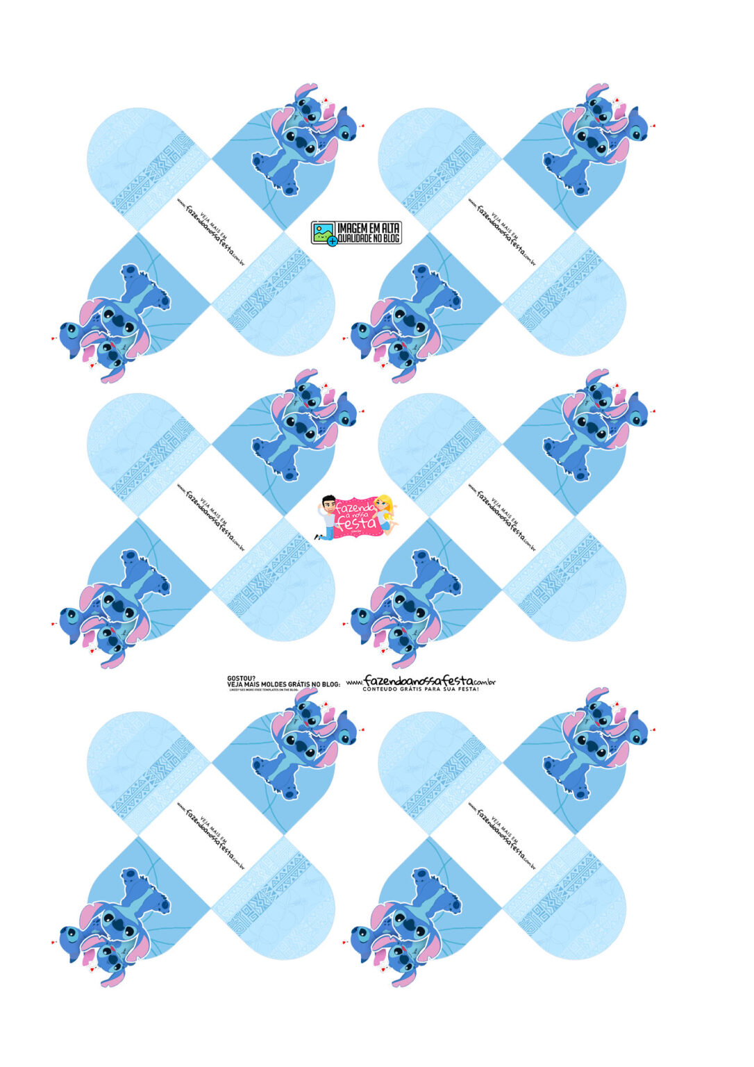 Forma Docinho 3d Stitch - Fazendo a Nossa Festa