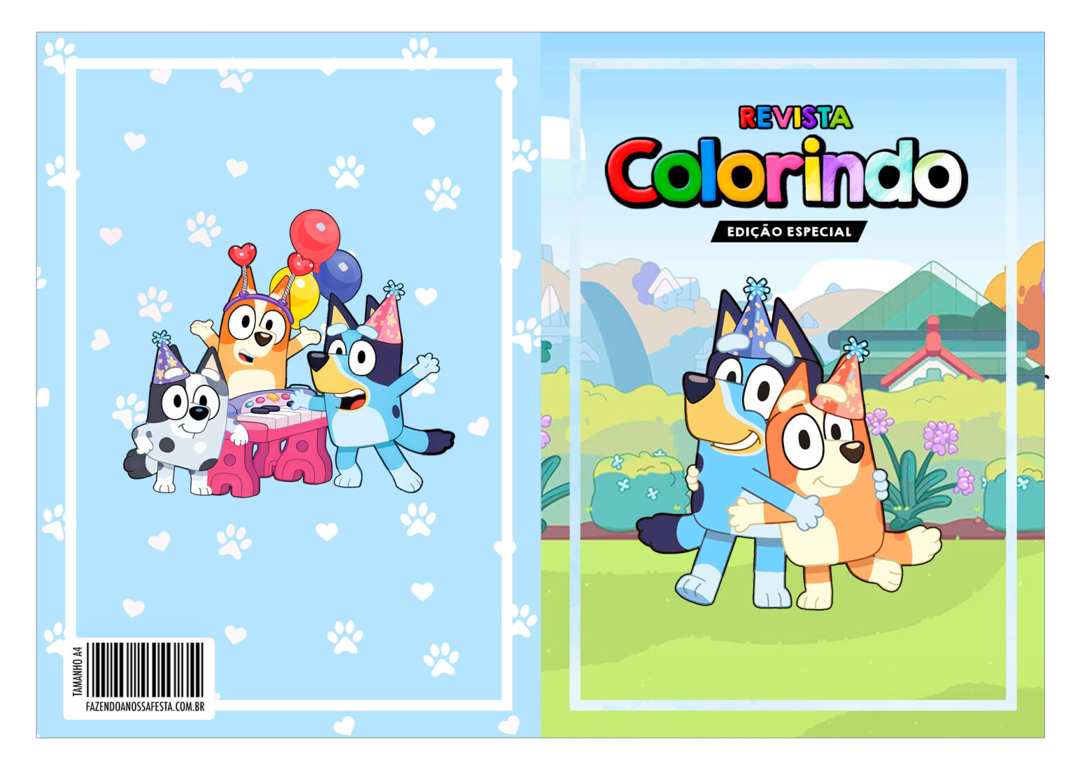 Revista Colorindo Festa Bluey - Fazendo a Nossa Festa
