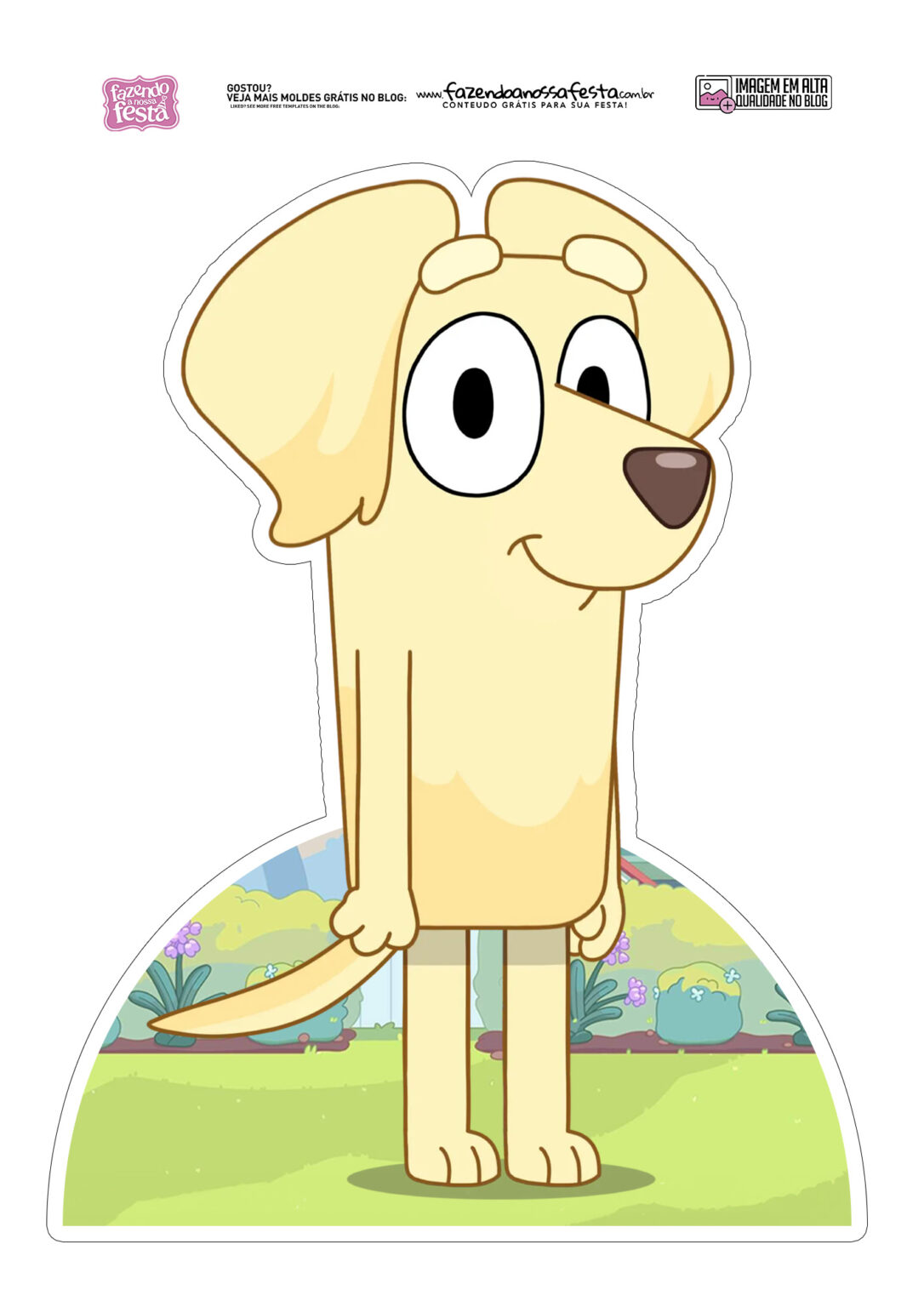 Totem Janelle Kit Festa Bluey e Bingo - Fazendo a Nossa Festa