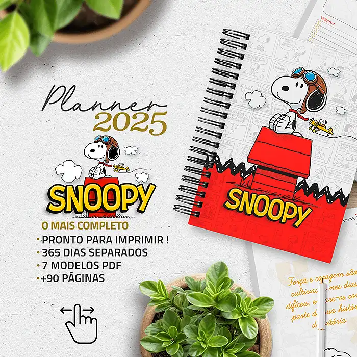 Baixe o Planner Snoopy - Fazendo a Nossa Festa