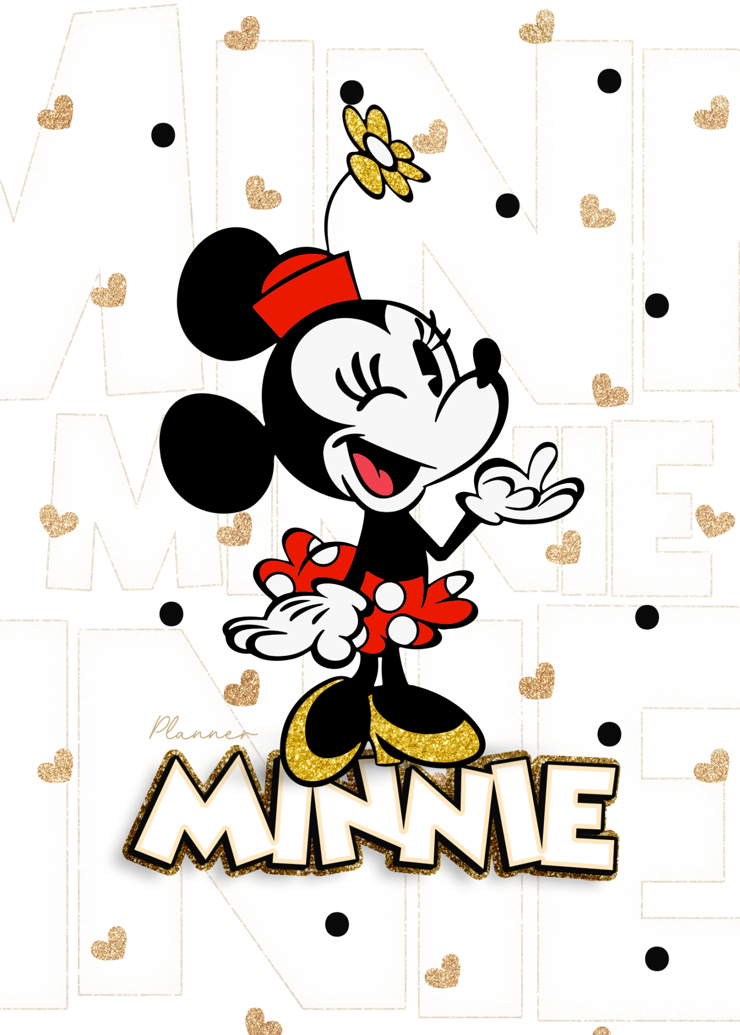 Capa Planner Minnie 2025 - Fazendo a Nossa Festa