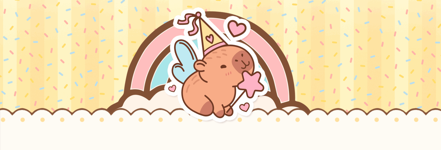 Saia de Bolo Capivara fofa - Fazendo a Nossa Festa
