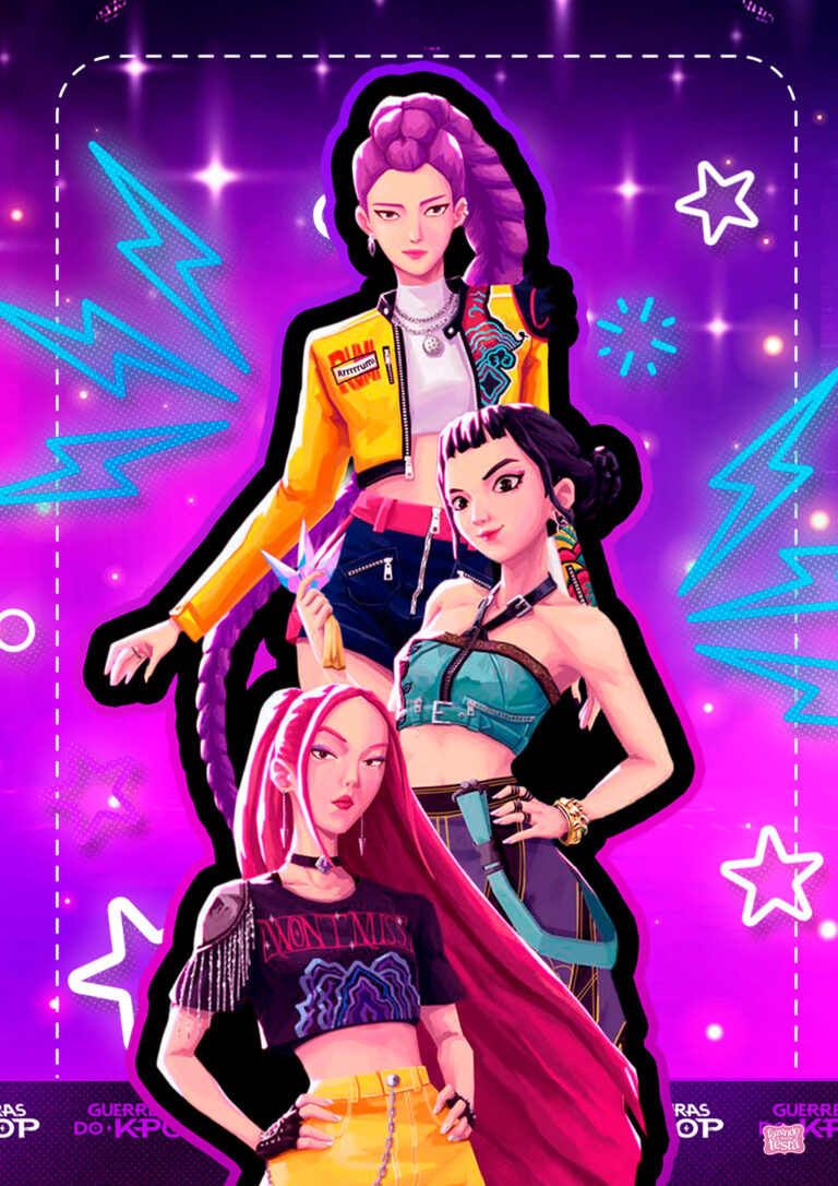 Painel Folha A4 Guerreiras do KPop - Fazendo a Nossa Festa